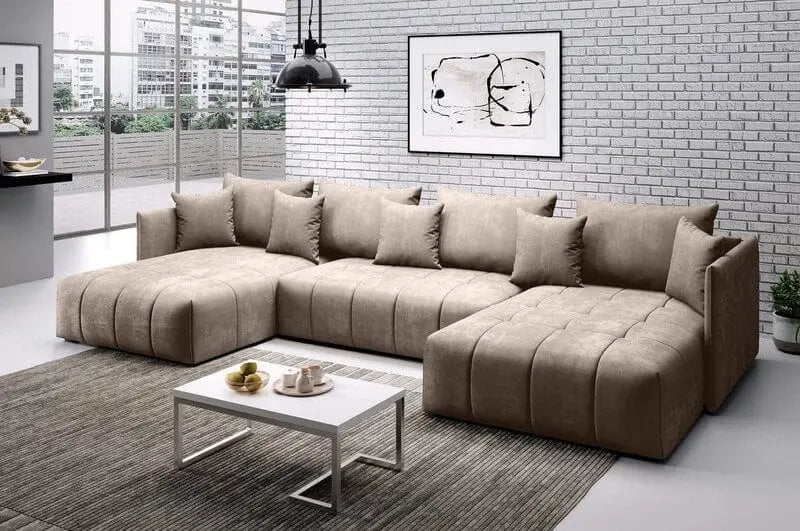 Coltar extensibil Malta U Beige 335x180 cm - Dumonde.ro
