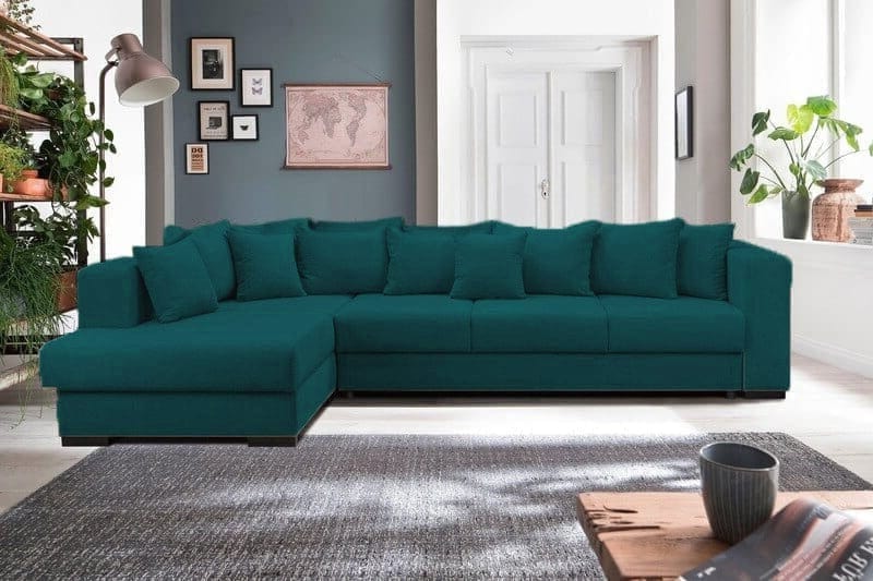 Coltar extensibil L Roma Verde 325x195 cm - Dumonde.ro